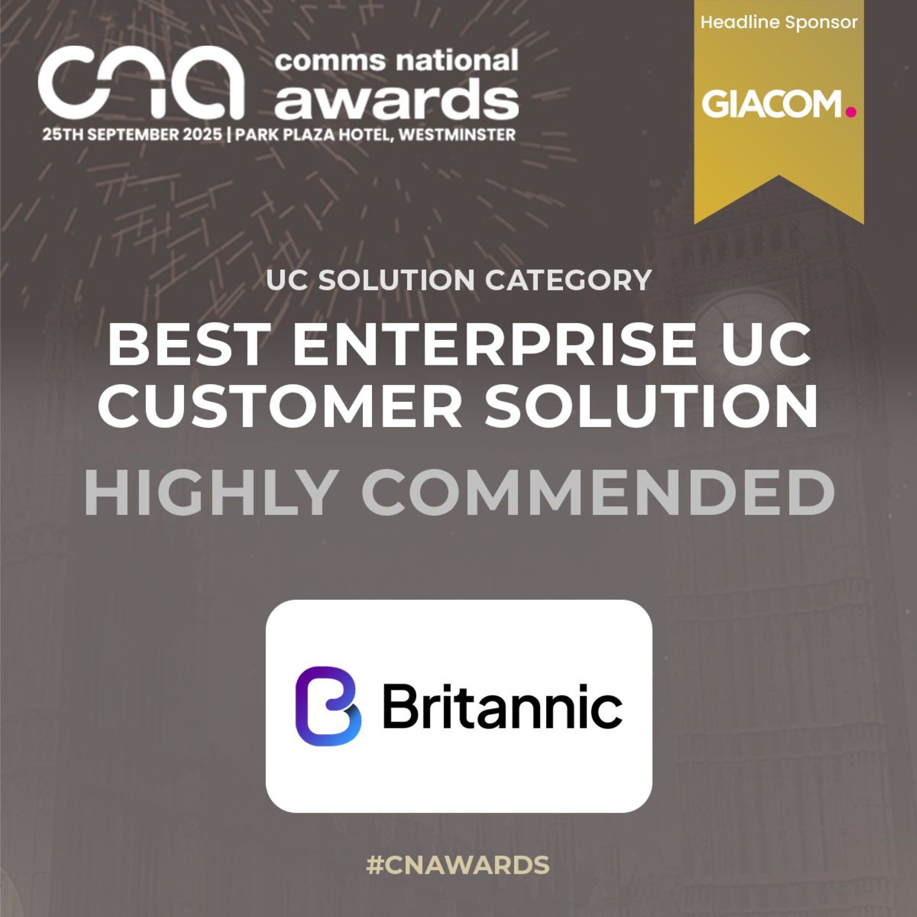 Britannic Wins 2nd for Best Enterprise UC Solution 2025